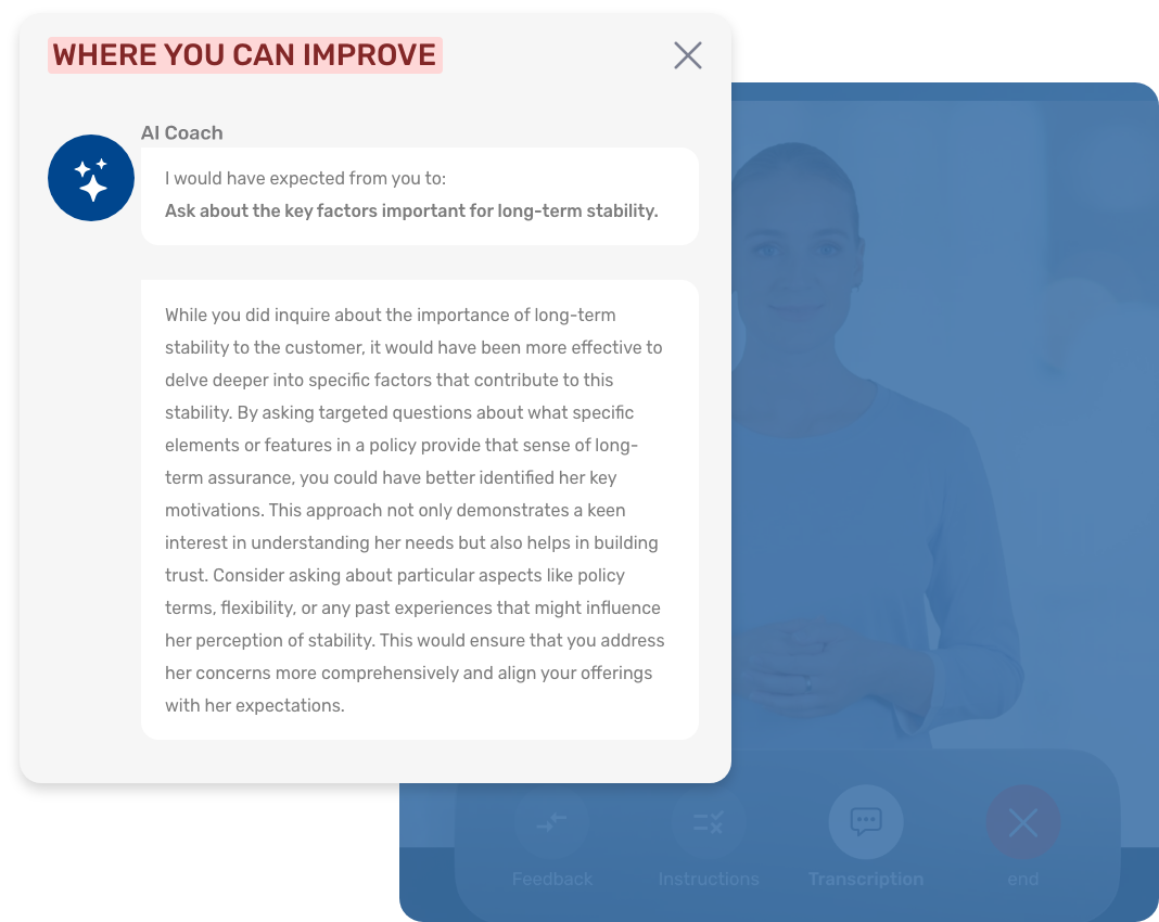 Dynamic Simulations: Realistic, adaptive AI coaching based on your business needs